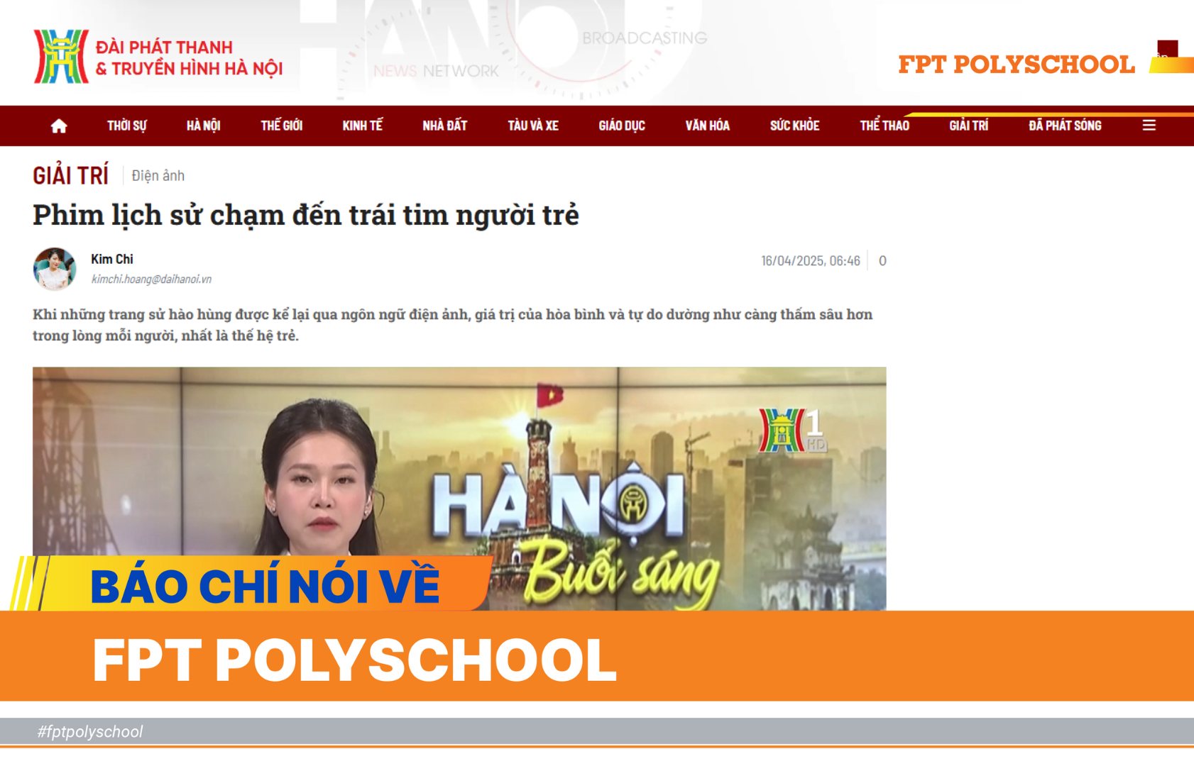 Hà Nội|Phim lịch sử chạm đến trái tim người trẻ - FPT PolySchool Thông ...