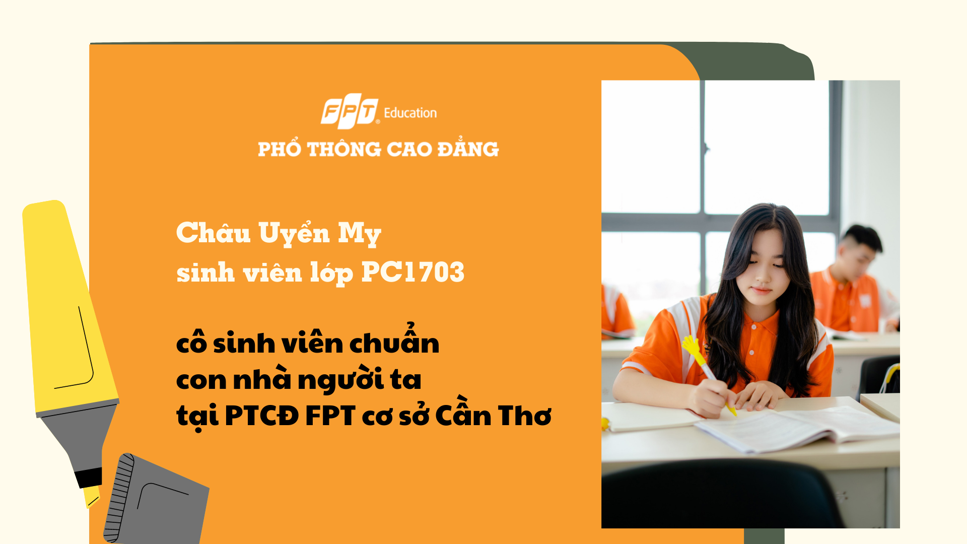 Cô sinh viên con nhà người ta tại Phổ thông Cao đẳng FPT Polytechnic cơ ...