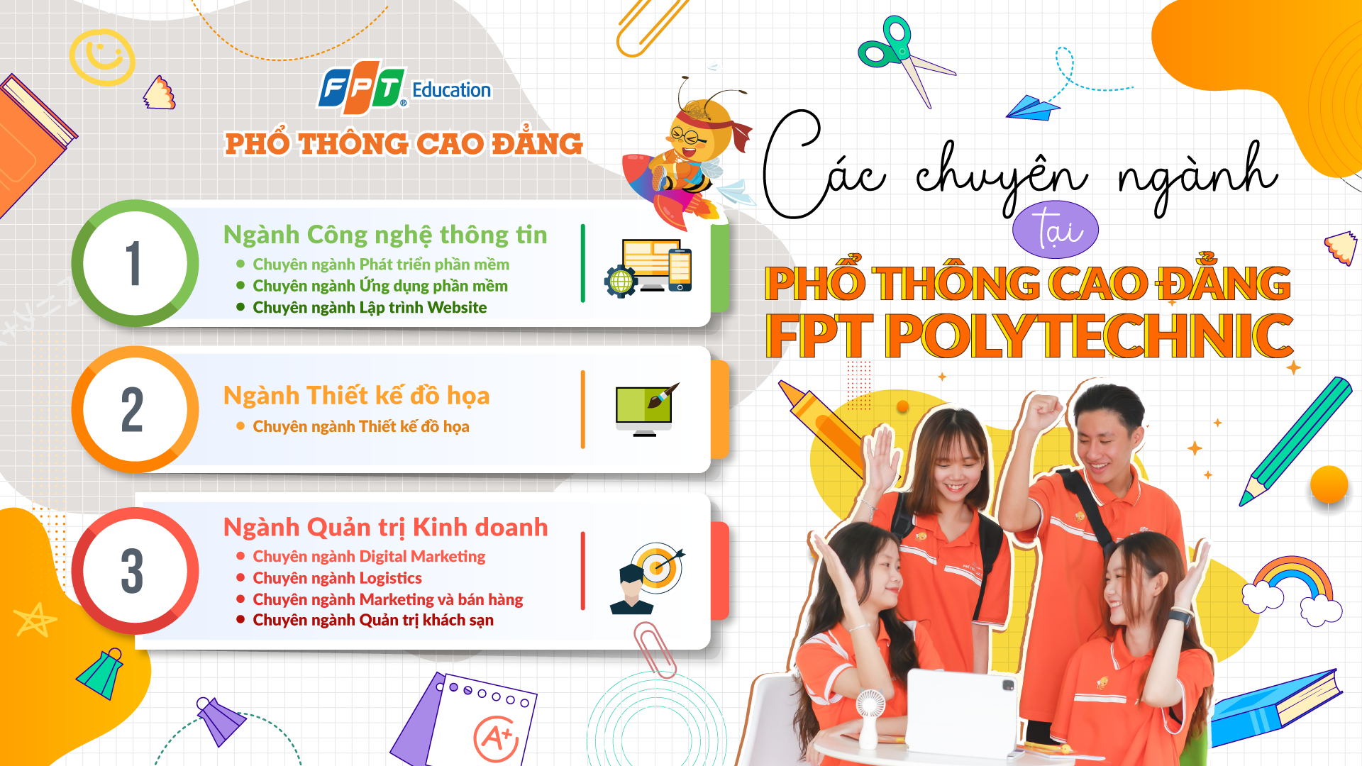Phổ thông Cao đẳng - FPT Polytechnic tuyển sinh 2024 các chuyên ngành ...