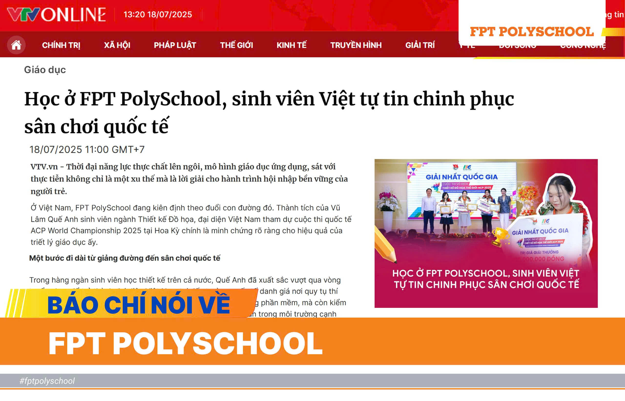 VTVOnline|Học ở FPT PolySchool, sinh viên Việt tự tin chinh phục sân ...