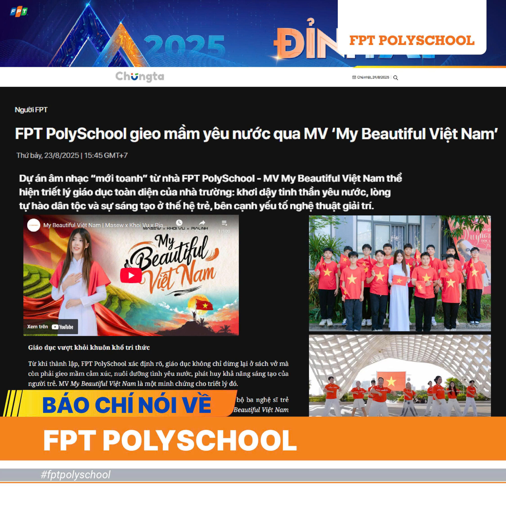 Chungta| FPT PolySchool gieo mầm yêu nước qua MV ‘My Beautiful Việt Nam ...